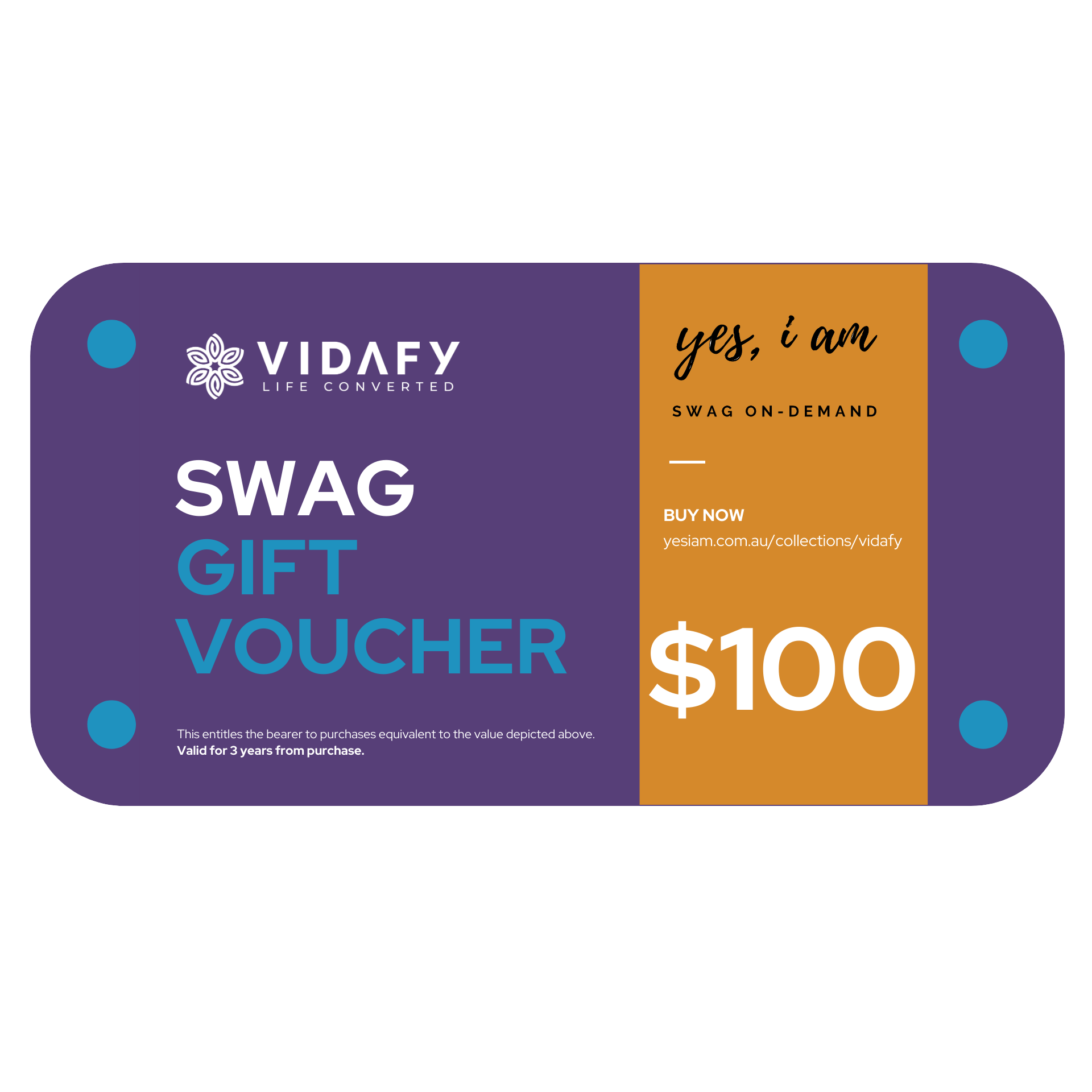 VIDAFY Gift Vouchers – YES, I AM