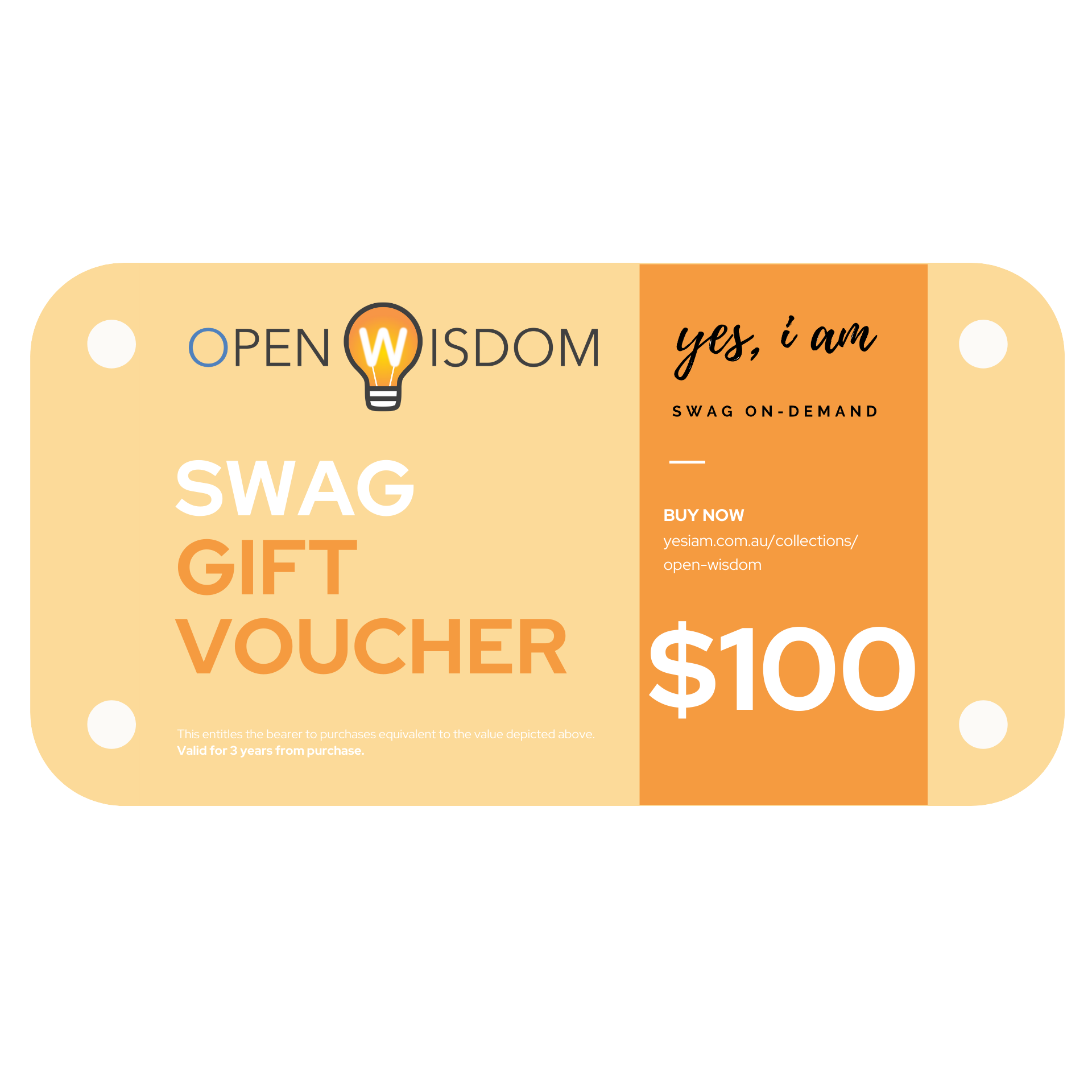 OpenWisdom Gift Vouchers – YES, I AM