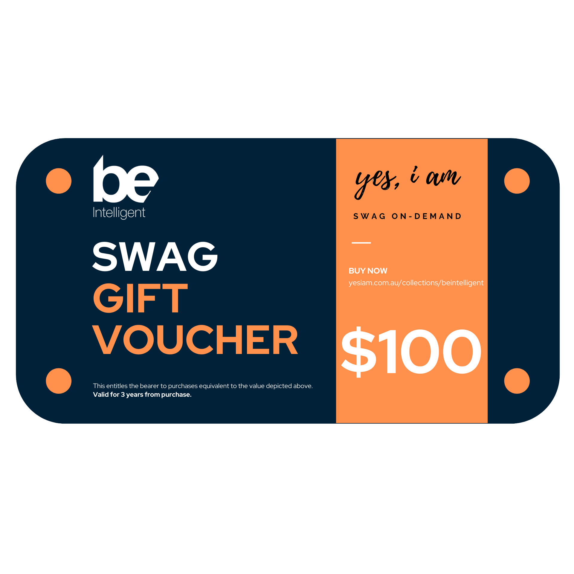 Be Intelligent Gift Vouchers – YES, I AM
