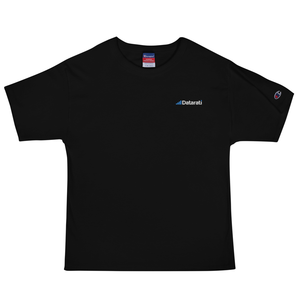 Datarati Champion T-Shirt 1 (Embroidered) – YES, I AM