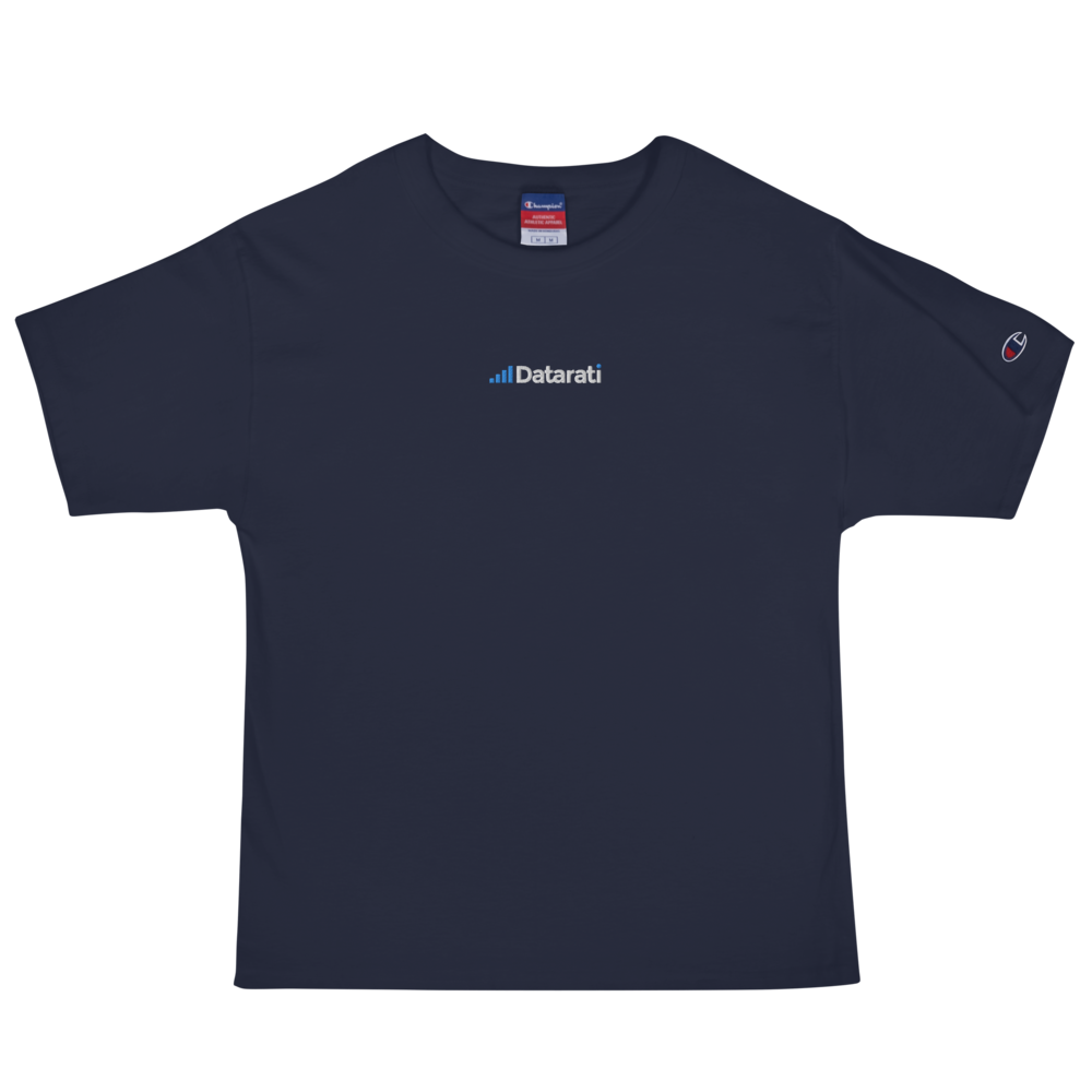 Datarati Champion T-Shirt 2 (Embroidered) – YES, I AM